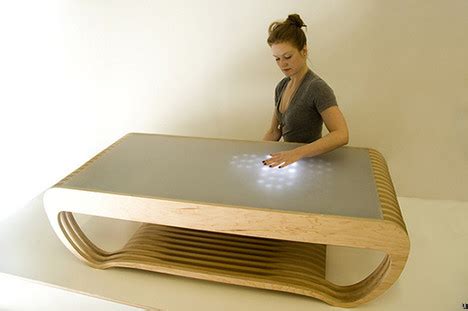 LED Touch Sensitive Coffee Table Ubergizmo