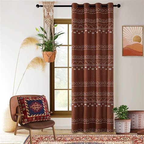 Xtmyi Terracotta Boho Curtains For Bedroomhippie Western