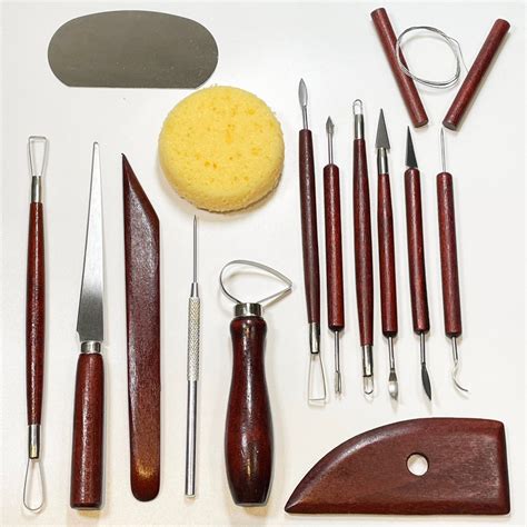Set Of 15 Pottery Tools 9 Essential Pottery Tools And 6 Sculpting