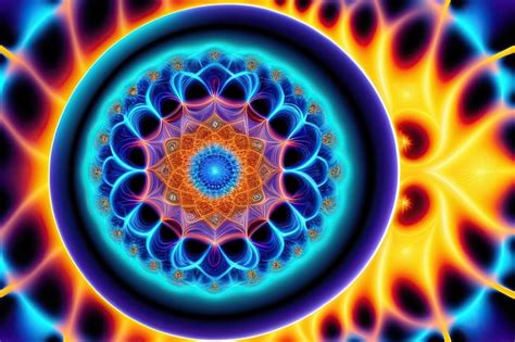 Premium Ai Image Bright Blue Energy Fractal Flow