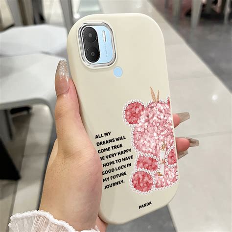 เคสสำหรับ Xiaomi Redmi A1 A2 A1 Plus A2 Plus เคสโทรศัพท์มุกเพชรแพนด้า