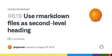 Use Rmarkdown Files As Second Level Heading Issue Rstudio Bookdown GitHub