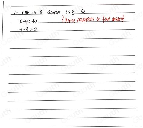 Solved Josh Is Thinking Of Two Numbers Their Sum Is 10 And Their