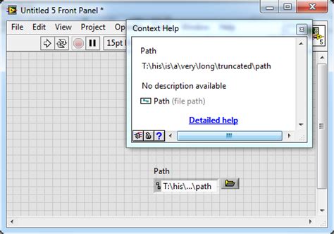Always Display The Full Value Of A Control Or Indicator In The Help Window Ni Community
