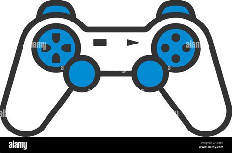 Gamepad Icon Editable Bold Outline With Color Fill Design Vector Illustration Stock Vector