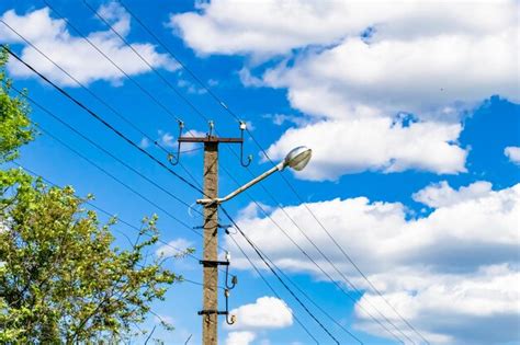 Premium Photo Power Electric Pole With Line Wire On Colored Background Close Up