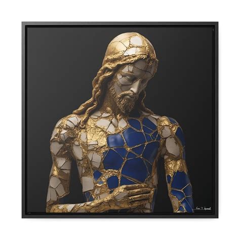Kintsugi Christ Gallery Canvas Wraps Square Frame Etsy