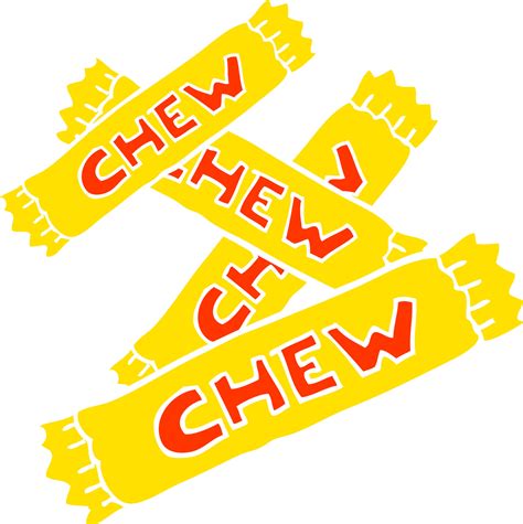 Flat Color Illustration Of Chew Candy 12158295 Vector Art At Vecteezy
