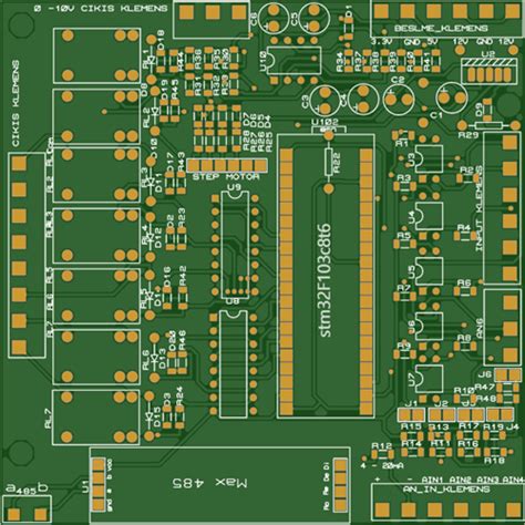 Stm F C T I O PCB And V Output Share Project PCBWay