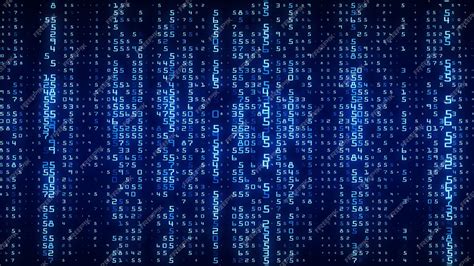 Premium Photo Digital Background Blue Matrix Coding Or Hacking