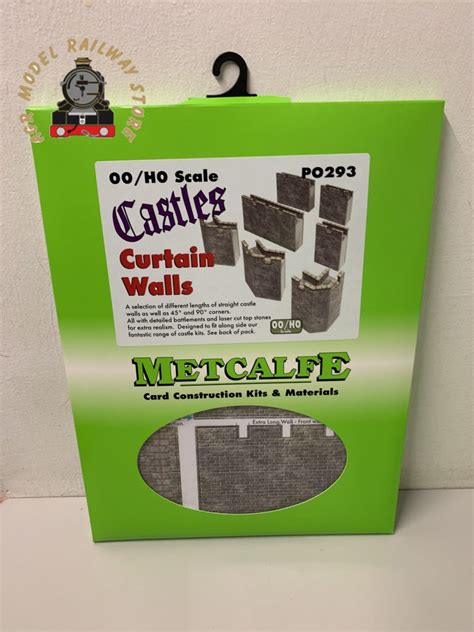 Metcalfe Po293 Oo Gauge Castle Curtain Walls Card Kit Agr Model Railway Store