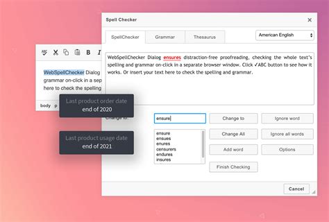 End Of Life For Wsc Dialog Plugin For Ckeditor 4 Webspellchecker