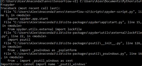 Python Spyder Fails To Launch With Psutils Importerror Windows