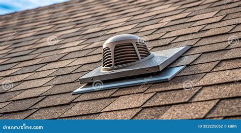 Static Vent Installed On A Shingle Roof For Passive Attic Ventilation Ai Created Content Stock