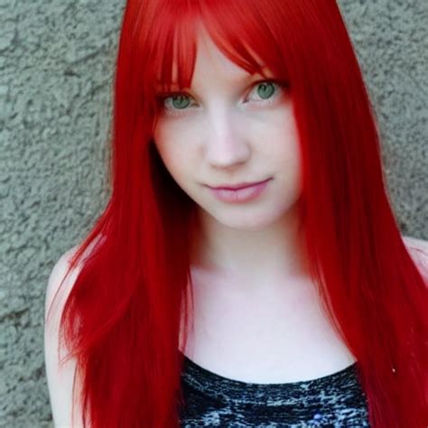 Pale Girl With Red Hair Arthub Ai