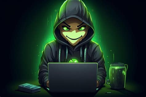 Cute Hacker Concept Premium Ai Generated Image