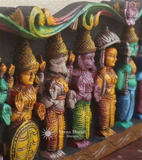Dasavatharam Wooden Wall Hanging Decor