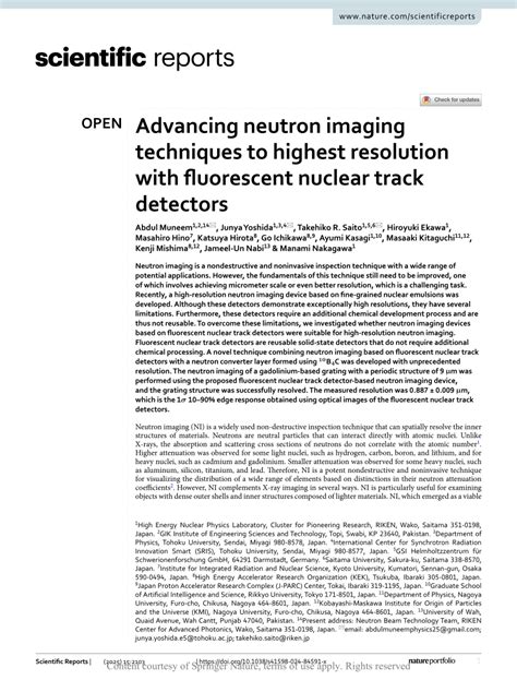 Pdf Advancing Neutron Imaging Techniques To Highest Resolution With