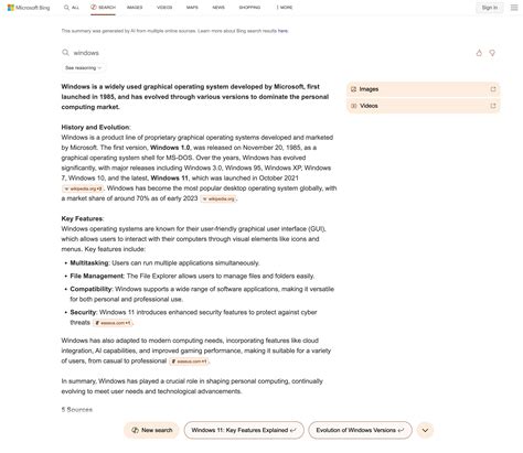 Microsoft Bing Copilot Search