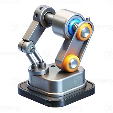 Elegant Rustic A Robotic Arm Assembling A Microchip Precise Movements Metallic And Plastic