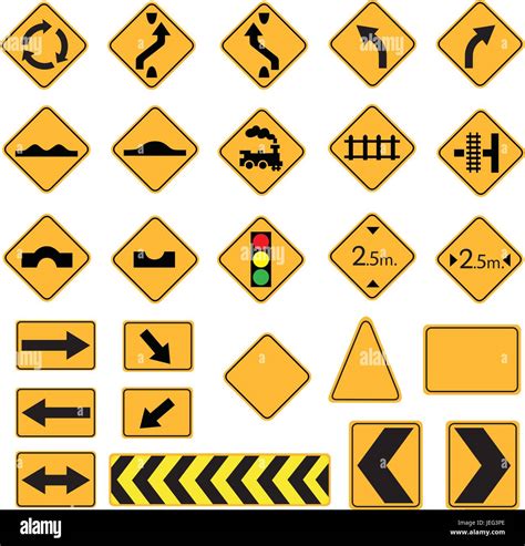 Road Signs Traffic Signs Vector Set Warning Stock Vector Image And Art Alamy