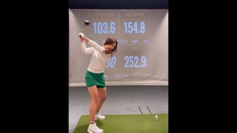 Klpga 프로 김채경 미녀골퍼의 파워풀한 드라이버스윙 267 골프스윙 골프 Youtube