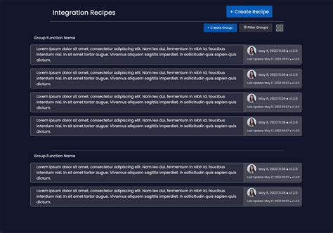 Feature Request Integration Recipes Redesign And Additional Ui Features Feature Requests