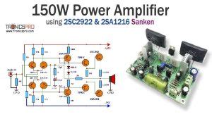 W Amplifier Circuit Using TIP TIP TRONICSpro