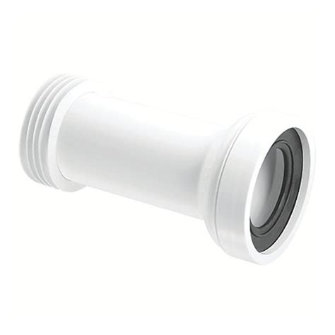 WC CON Offset Adjustable Length Rigid WC Connector Mm Bathroom Plumbing Superstore