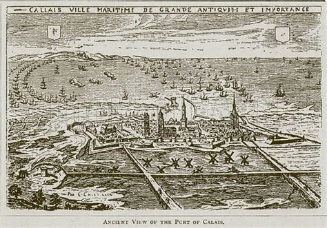 Ancient View Of The Port Of Calais Stock Image Look And Learn