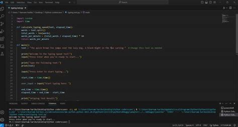 Completed Typing Speed Tester Project Karanam Harish Posted On The
