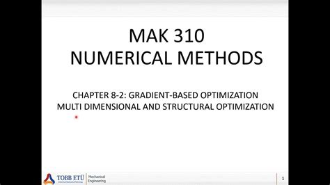 Numerical Methods Lec24 Ch08 2 1 Optimization Methods And Exhaustive Search English Youtube