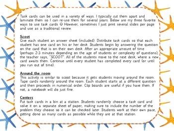 Subtracting Rational Numbers Task Cards Scoot By Always Middle School Math