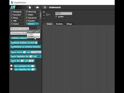 Snap4arduino Tutorial Arduino Mit Snap Verbinden YouTube