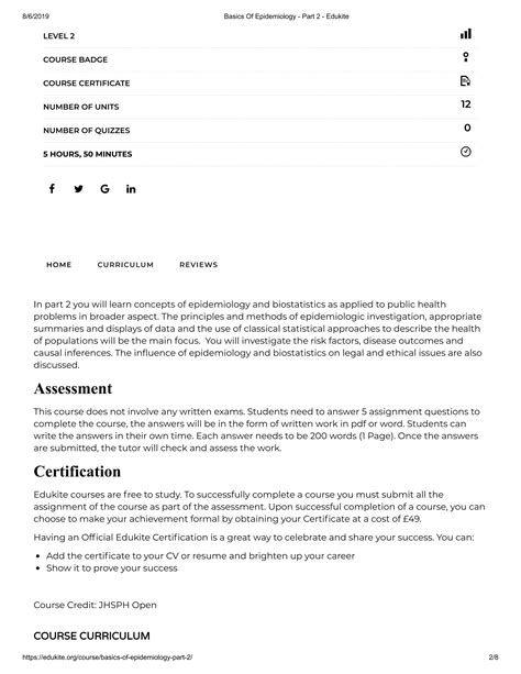 Basics Of Epidemiology Part 2 Edukite Pdf