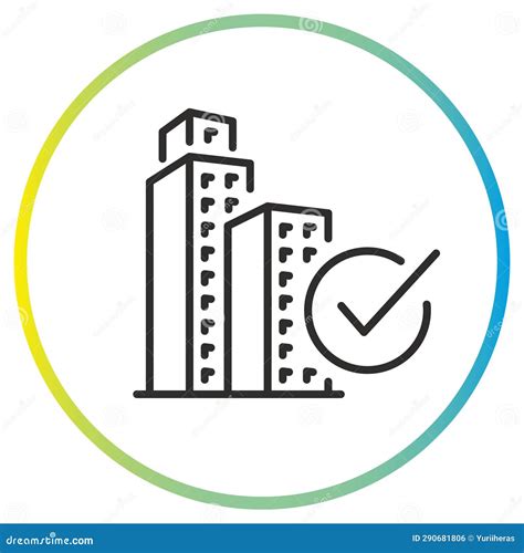 Building With Check Mark Icon Development Architecture Process Vector