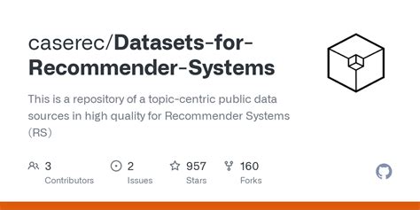 Github Caserecdatasets For Recommender Systems This Is A Repository