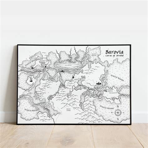 Curse Of Strahd Map Barovia Etsy