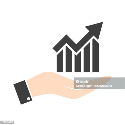 차트 그래프 막대 아이콘을 가리키는 단일 화살표 성장 성공 그래프 는 응용 프로그램 Ui Ux 웹 버튼에 대한 평면 디자인 인터페이스 인포 그래픽 요소 위쪽으로 추세 흰색