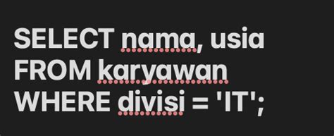 Kombinasi Perintah Dasar SELECT Dan LIMIT Pada SQL