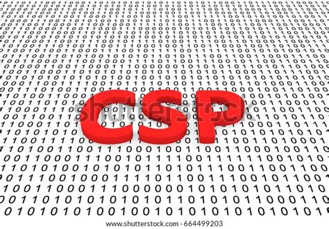 Csp Form Binary Code 3d Illustration Stock Illustration 664499203