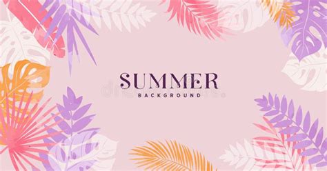 Summer Background Clipart Banner Design Colorful Summer Leaves Background With Abstract