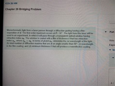 Solved Chapter 26 Bridging Problem Monochromatic Light From