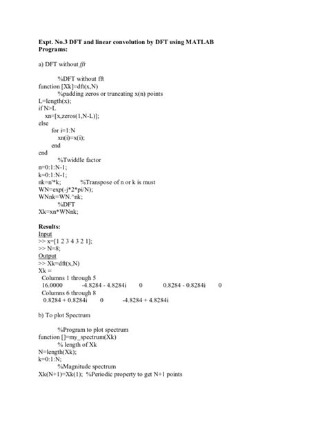 Dft Idft And Linear Convolution Using Overlap Add And Save Method