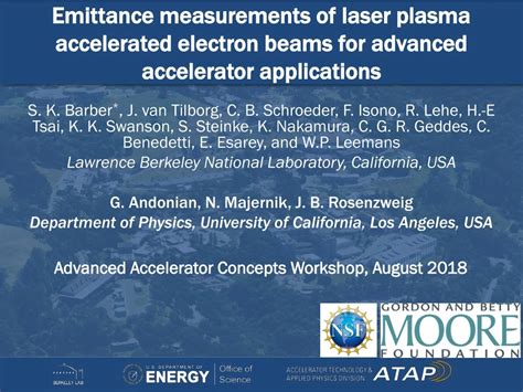 PPT Advanced Accelerator Concepts Workshop August PowerPoint Presentation ID