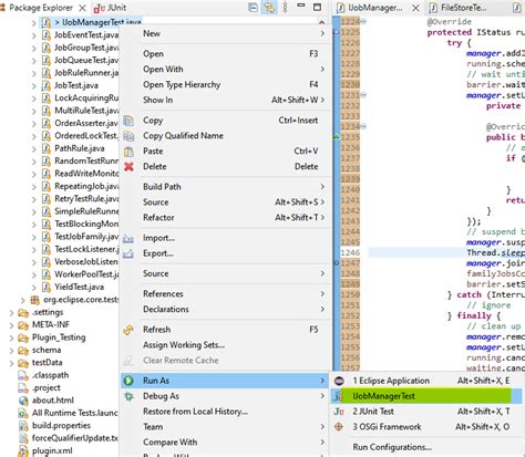 Different Label And Missing Shortcut For Run As Junit Plug In Test