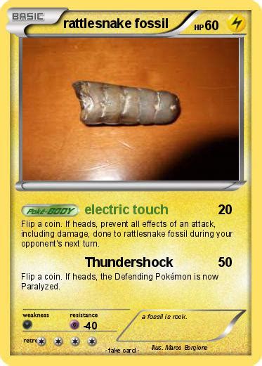Pokémon Rattlesnake Fossil Electric Touch My Pokemon Card