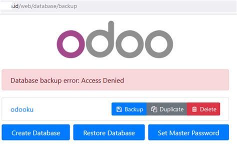 Memulihkan Master Password Odoo Erp Pt Proweb Indonesia
