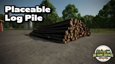 Placeable Log Stack V1001 Fs25 Mod Farming Simulator 22 Mod