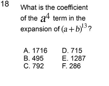 Pascal S Triangle Binomial Expansion Combinations Intro Assignments PDF